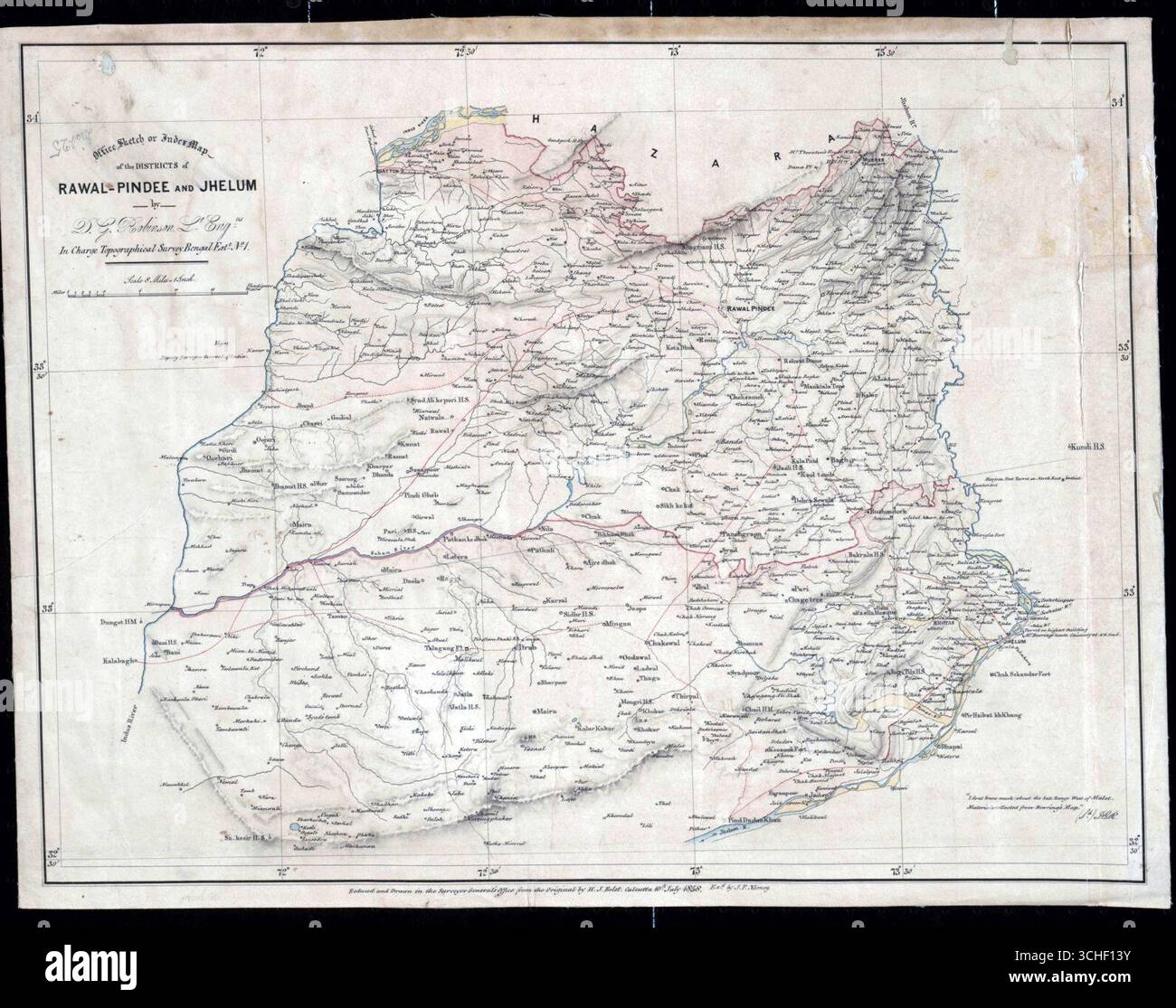 Office sketch or index map of the districts of Rawalpindi and Jhelum ...