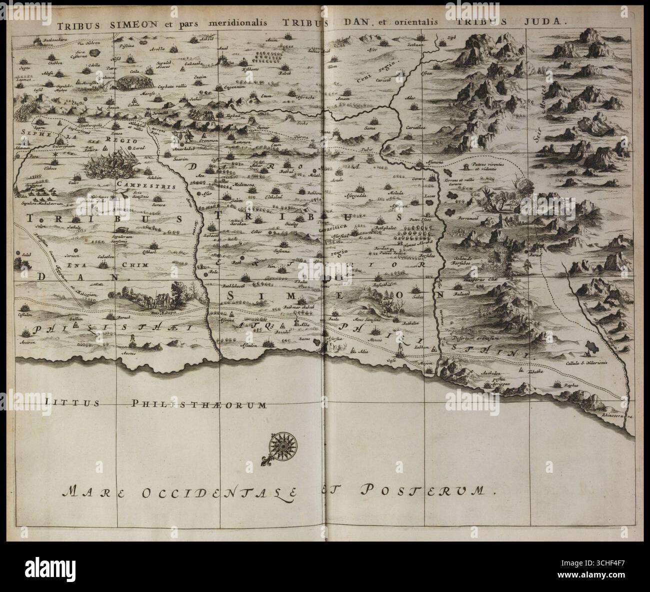 Olfert Dapper, Six maps of the Tribes after Horinus-Adrichom on a ...