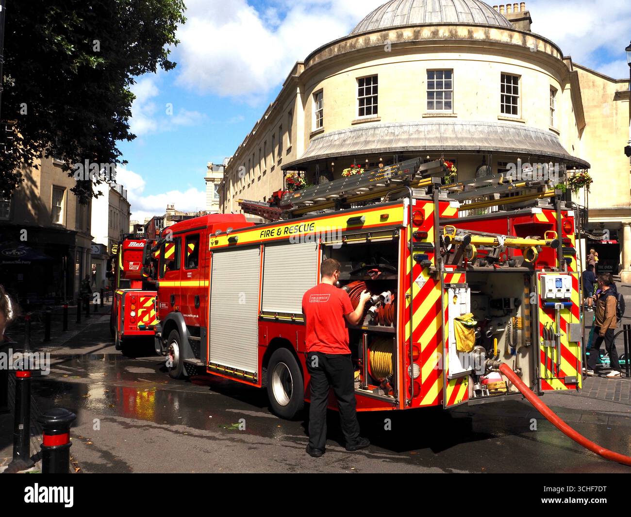 Avon Fire and Rescue Service fire engines attending an incident in ...