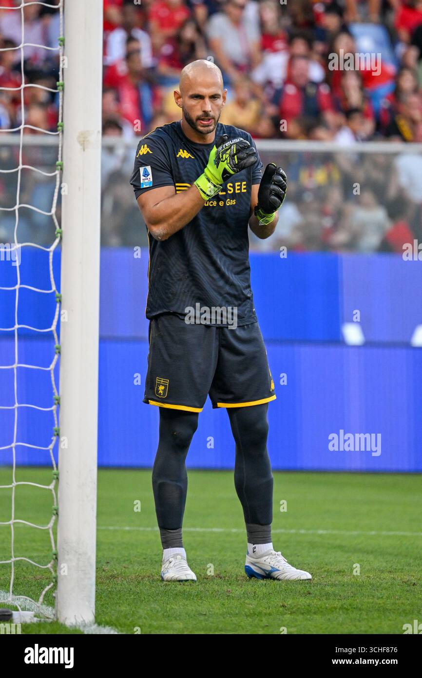 Genoa’s goalkeeper Nicola Leali during the Serie A soccer match between ...