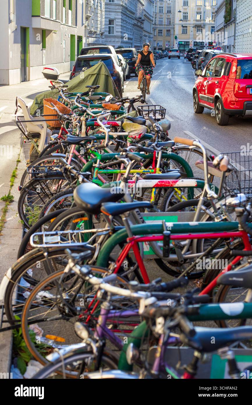 In Wien zählen Straßen mit vielen parkenden Autos ...
