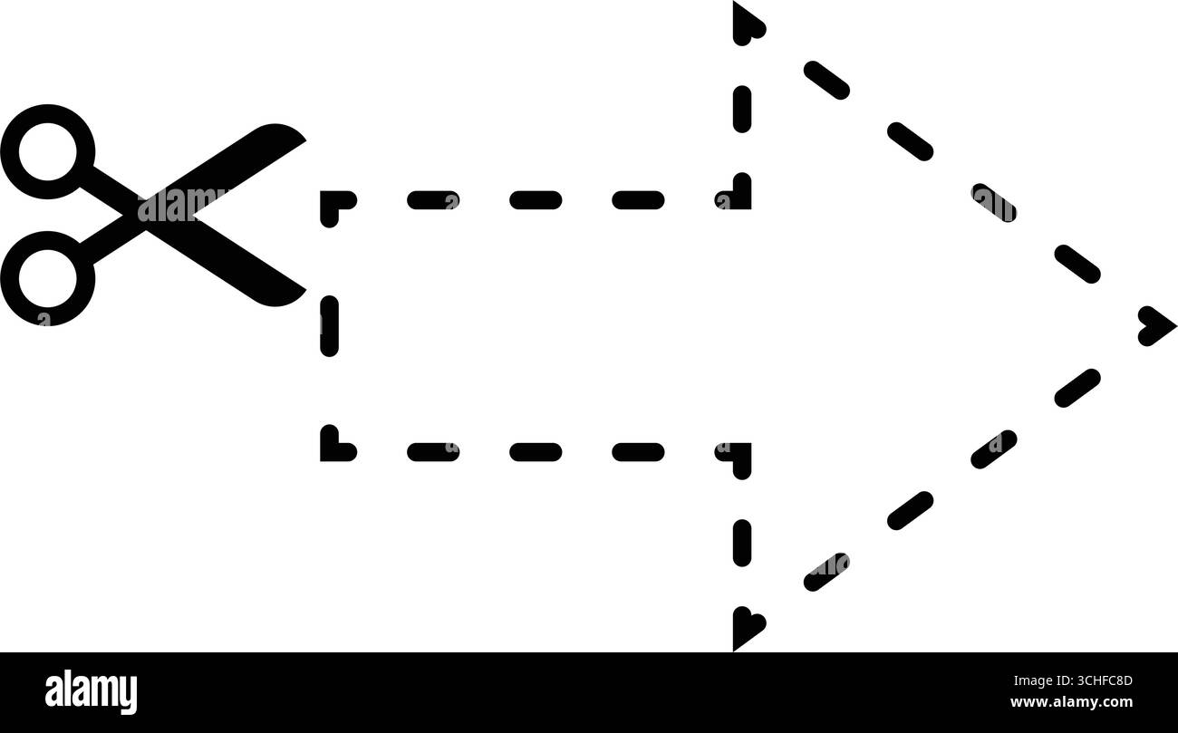 Cutting arrow shape worksheet element for preschool and kindergarten ...