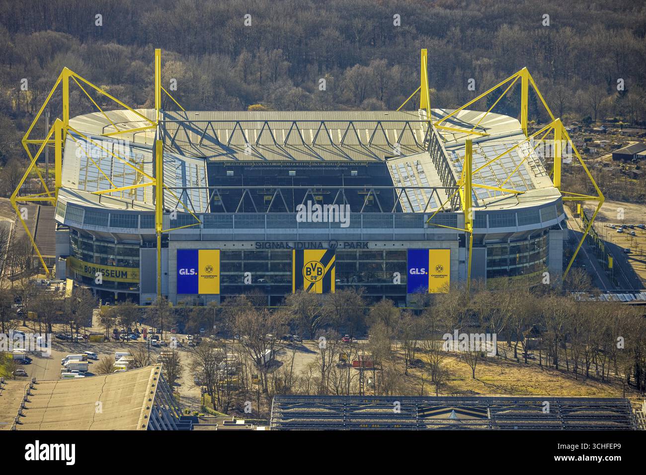 Aerial photo, Signal Iduna Park Bundesliga stadium BVB 09 Borussia ...