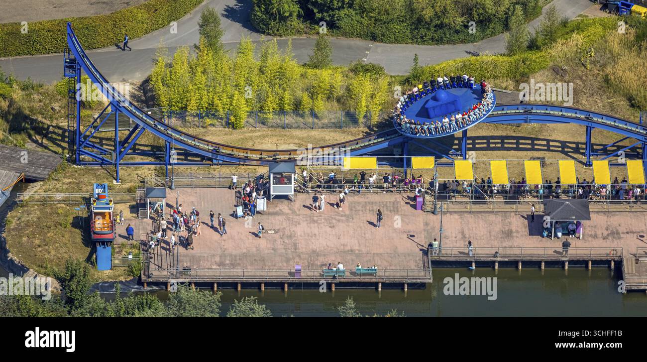 Aerial view, Movie Park Germany theme park, Crazy Surfer, theme park ...