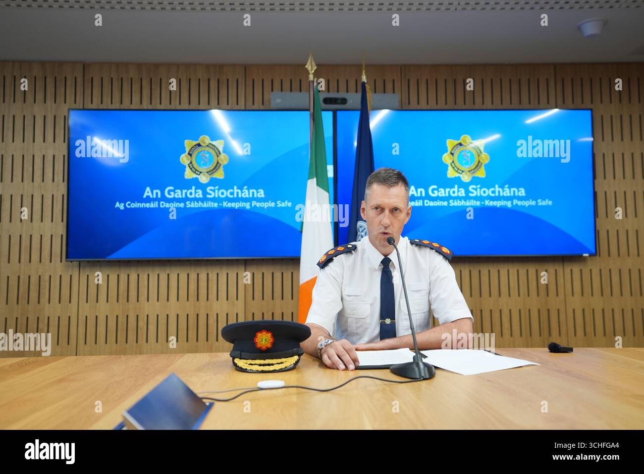 New Commissioner of An Garda Siochana, Justin Kelly, speaks with the ...