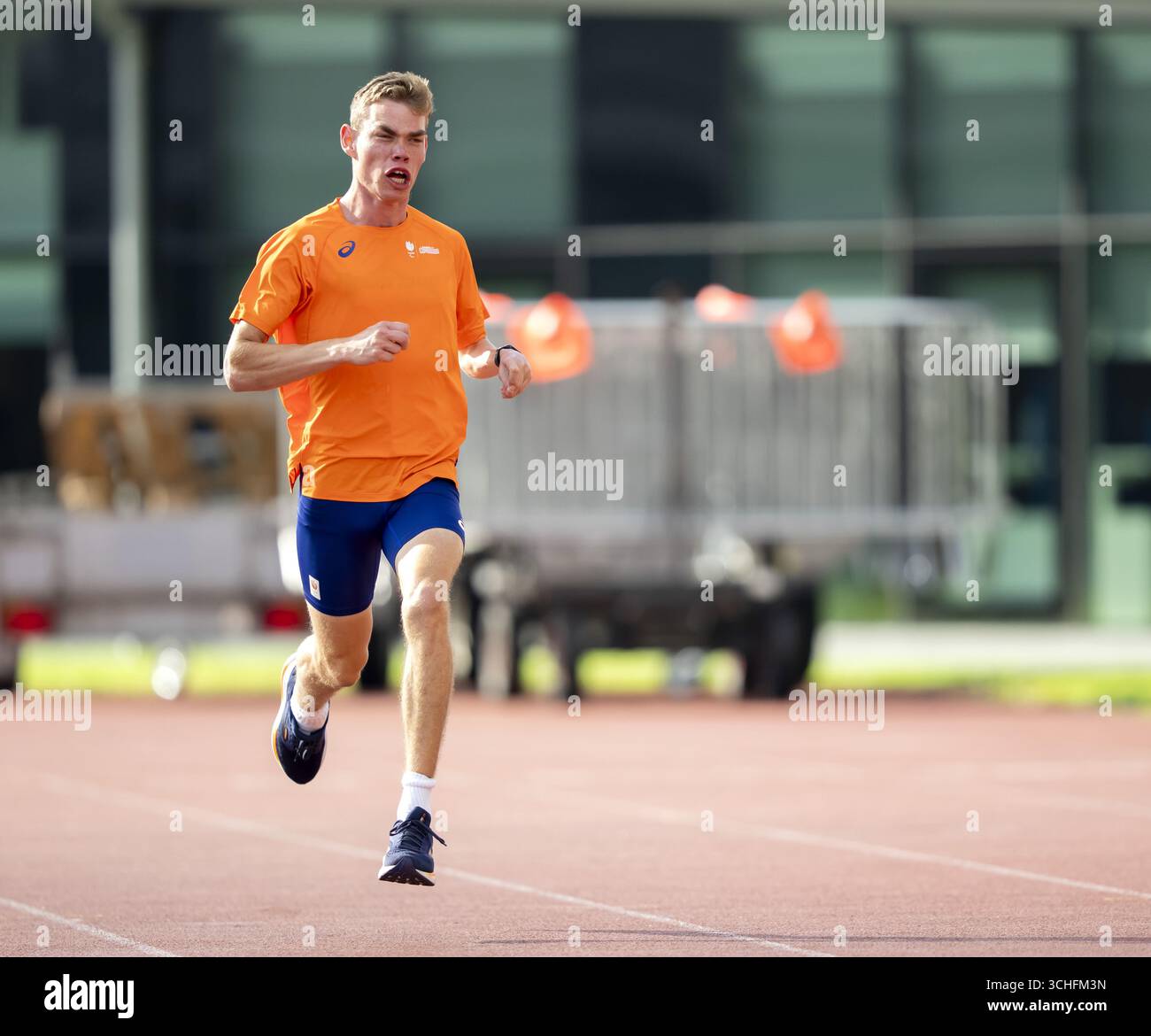 AMSTERDAM - Athlete Stijn van Bergen during the open training session ...