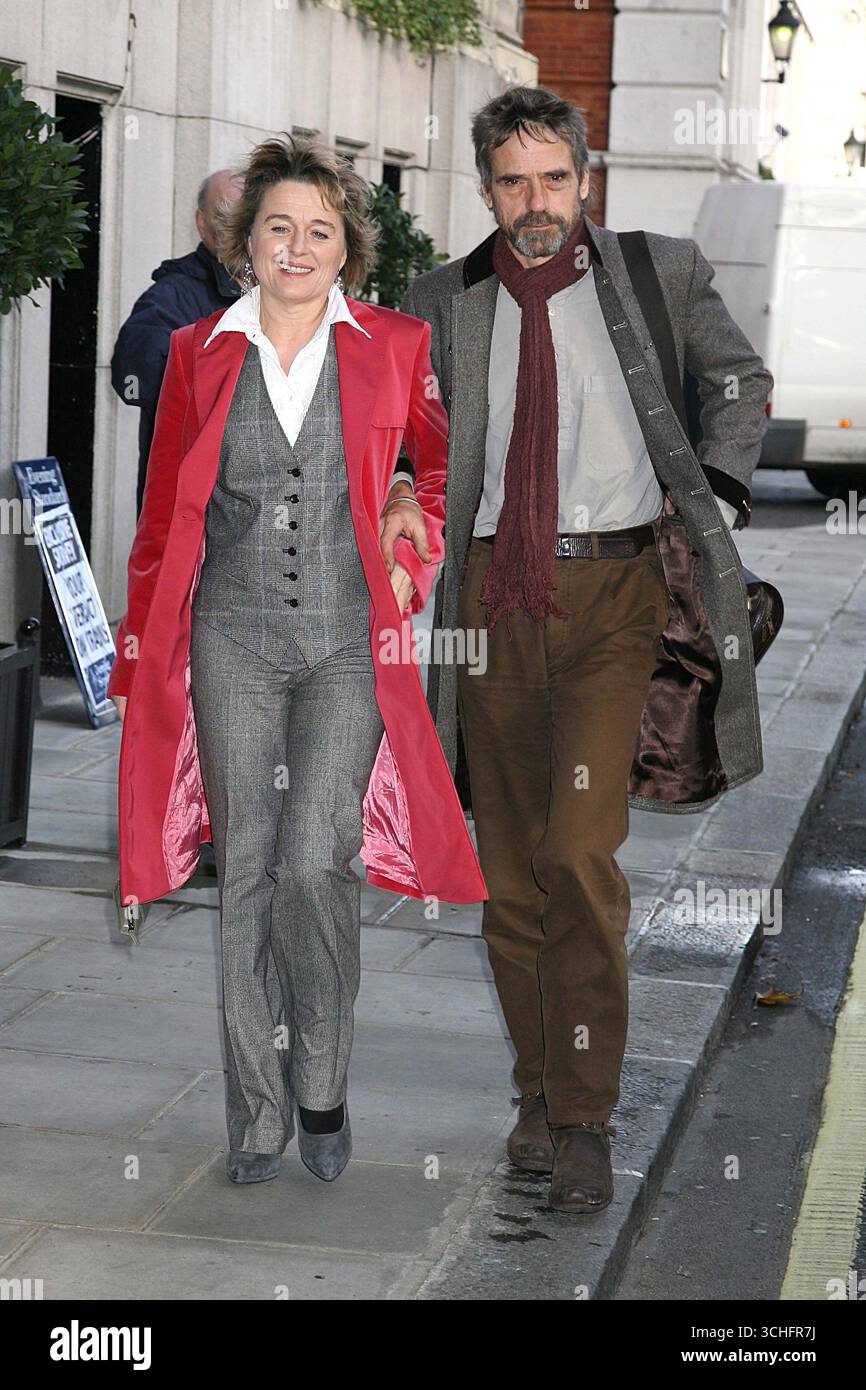 Jeremy Irons and Sinead Cusack at the Evening Standard Theatre Awards ...