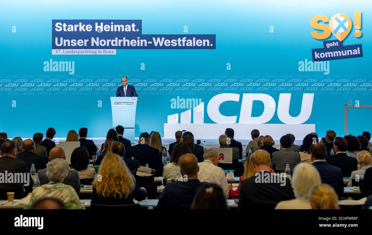 CDU NRW Parteitag in Bonn - 30.08.2025 Rede von Bundeskanzler und ...