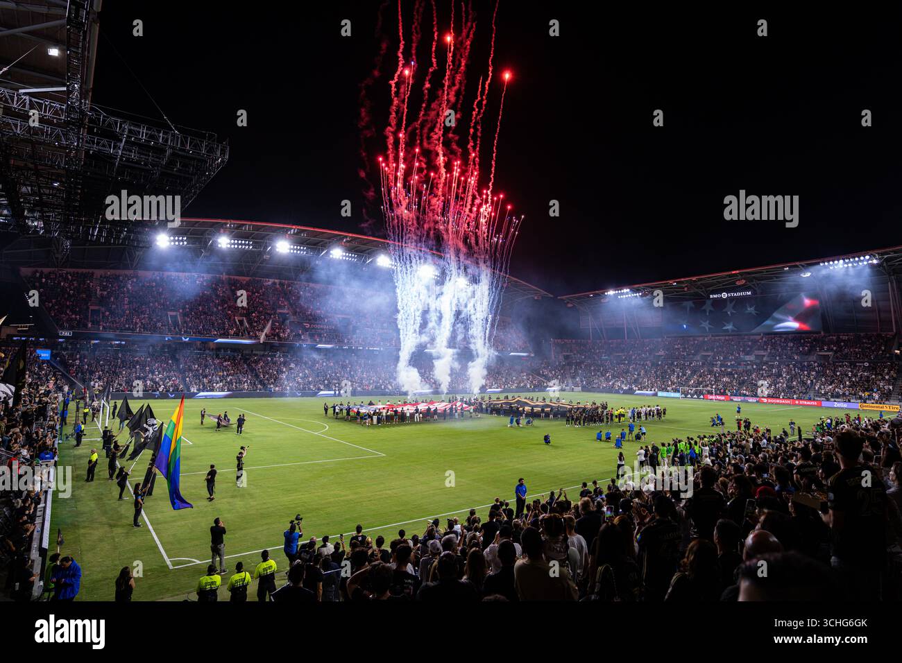 Opening ceremonies between LAFC and San Diego FC during a MLS match ...