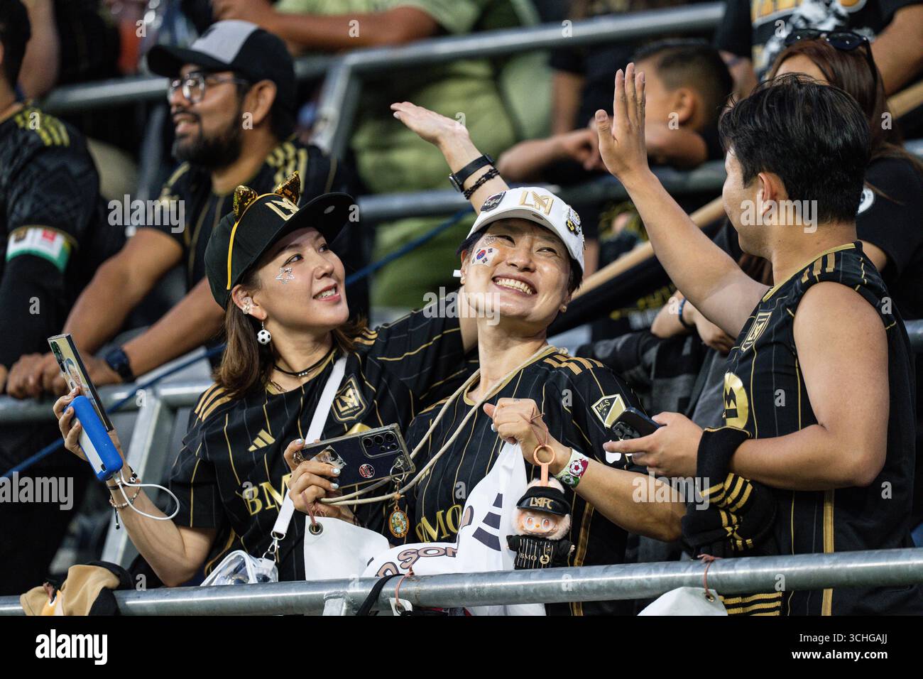 LAFC fans during a MLS match against San Diego FC, Sunday, August 31, 2025, at the BMO Stadium ...