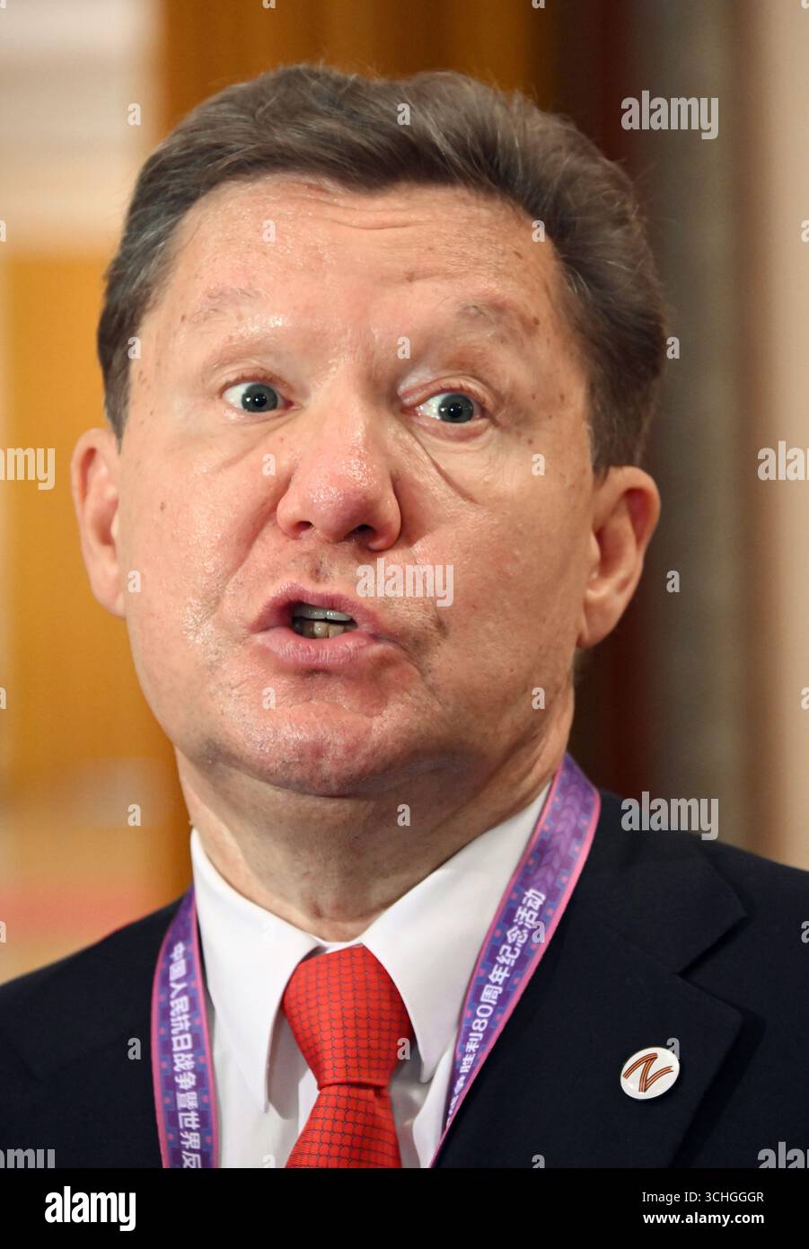 Chairman of the Management Board of Gazprom Alexey Miller before the ...