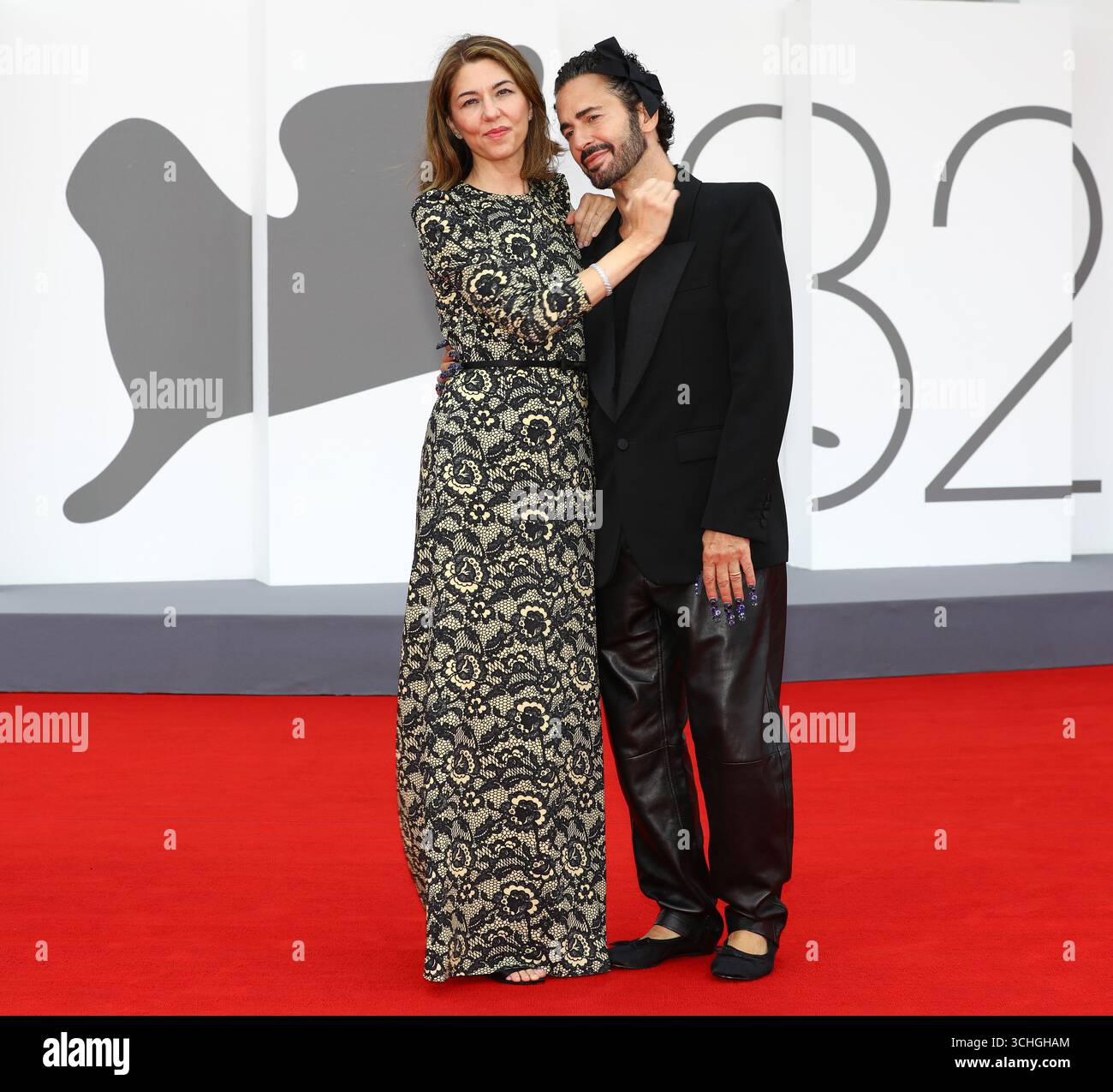 September 2, 2025, Venice, Veneto, Italy: SOFIA COPPOLA and MARC JACOBS hug on the red carpet ...