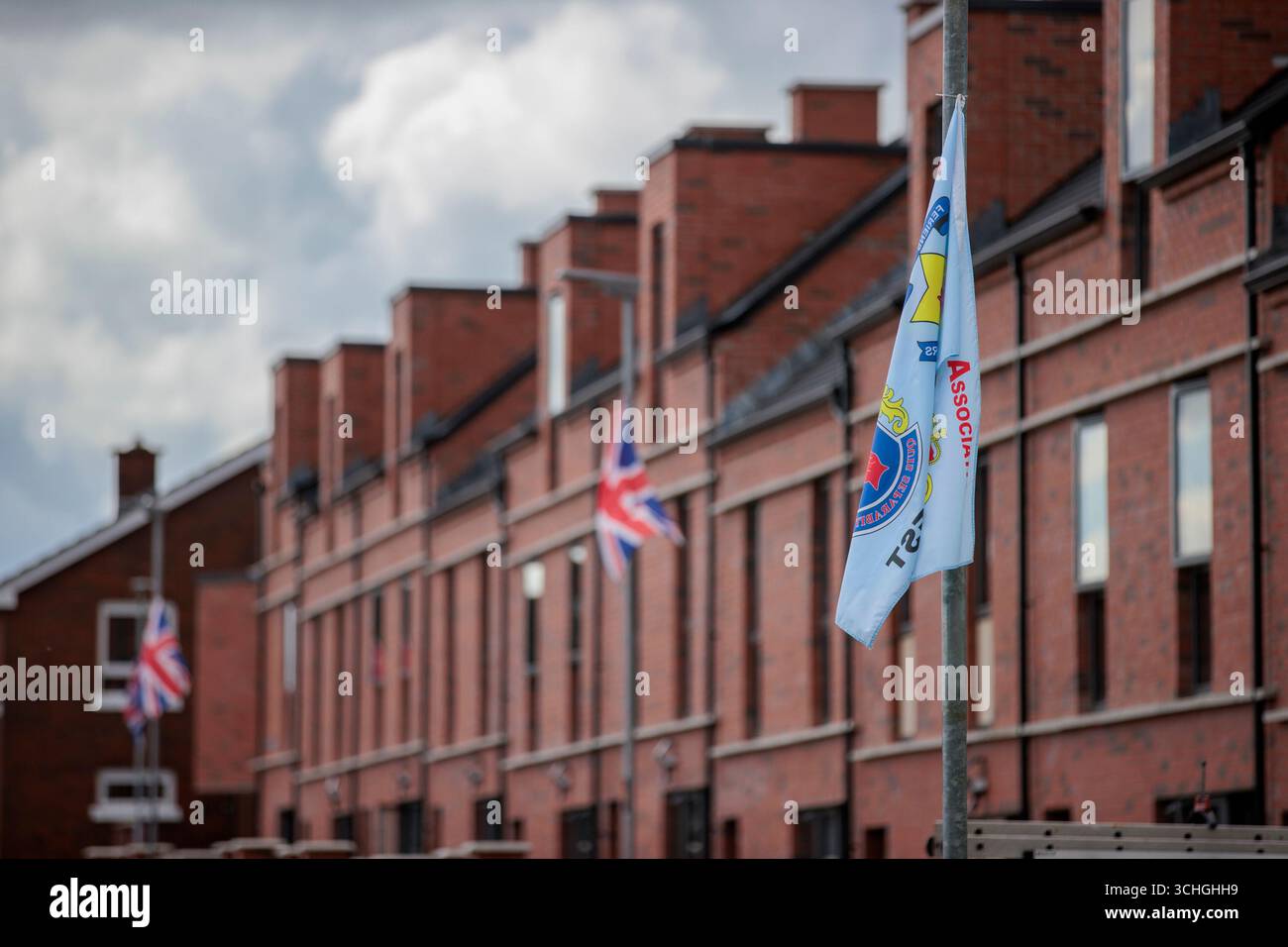 A flag belonging to the Ulster Defence Association (UDA), a loyalist ...