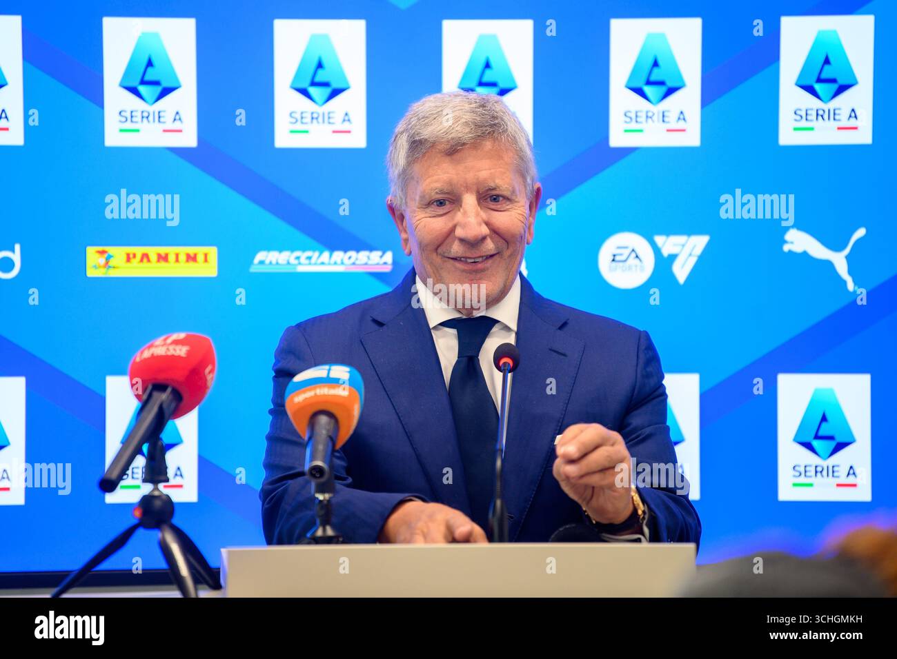 Presidente Ezio Simonelli all’Assemblea Lega Serie A - Milano, 02 ...