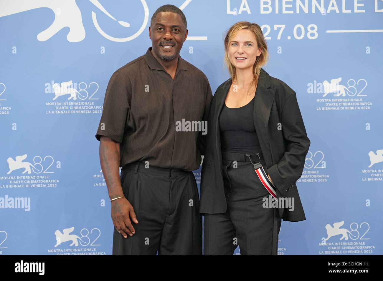 Rebecca Ferguson and Idris Elba attends the photocall of the movie "A ...