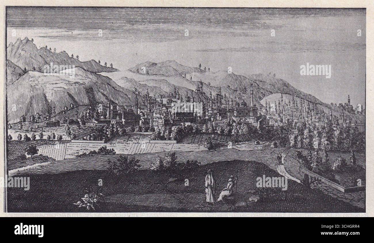 Old view of Bursa, capital of the Ottoman Empire Stock Photo - Alamy
