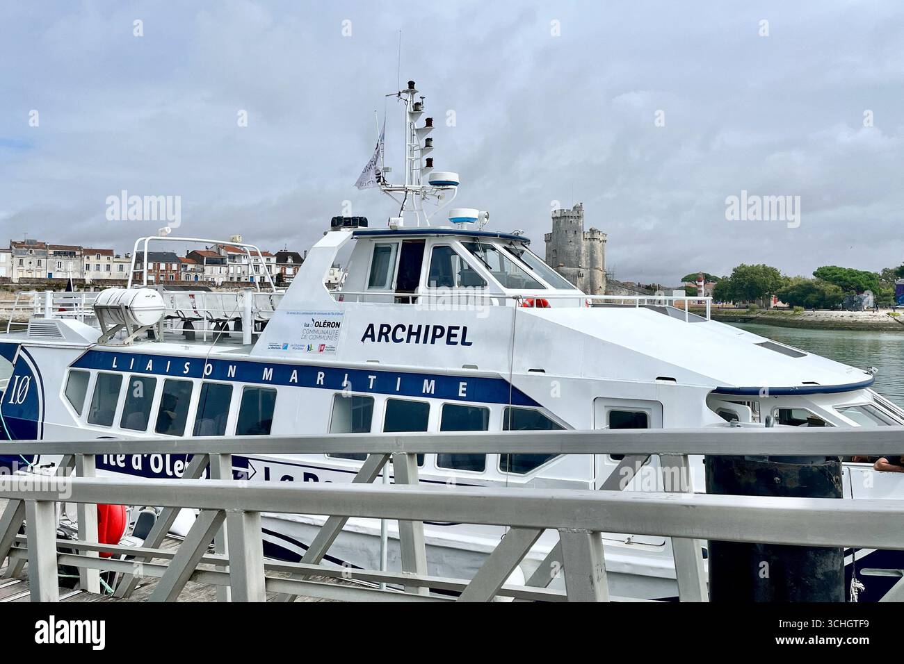 The French Atlantic coast, La Rochelle, its port, tower Saint Nicolas ...