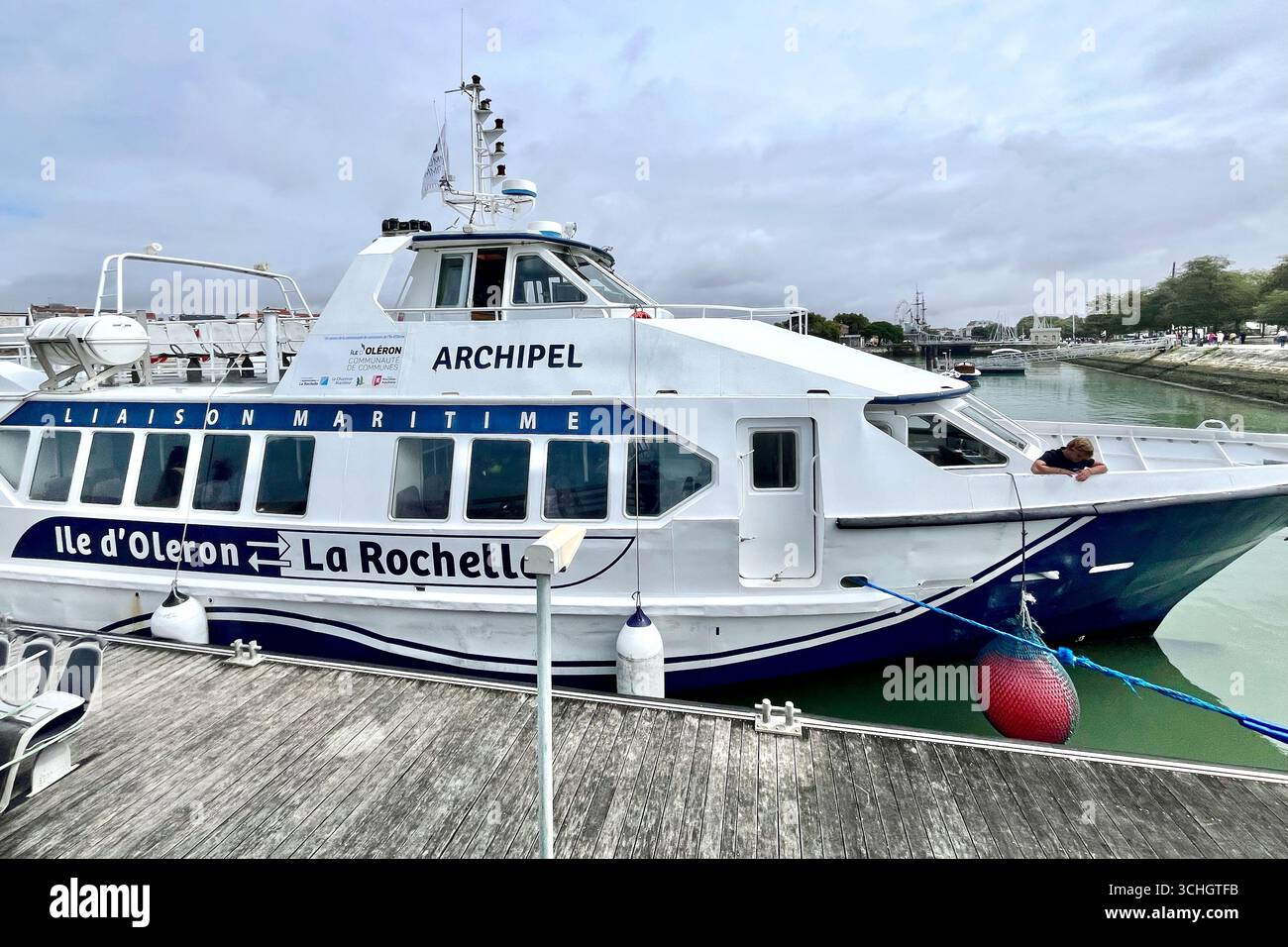 The French Atlantic coast, La Rochelle, its port, tower Saint Nicolas ...