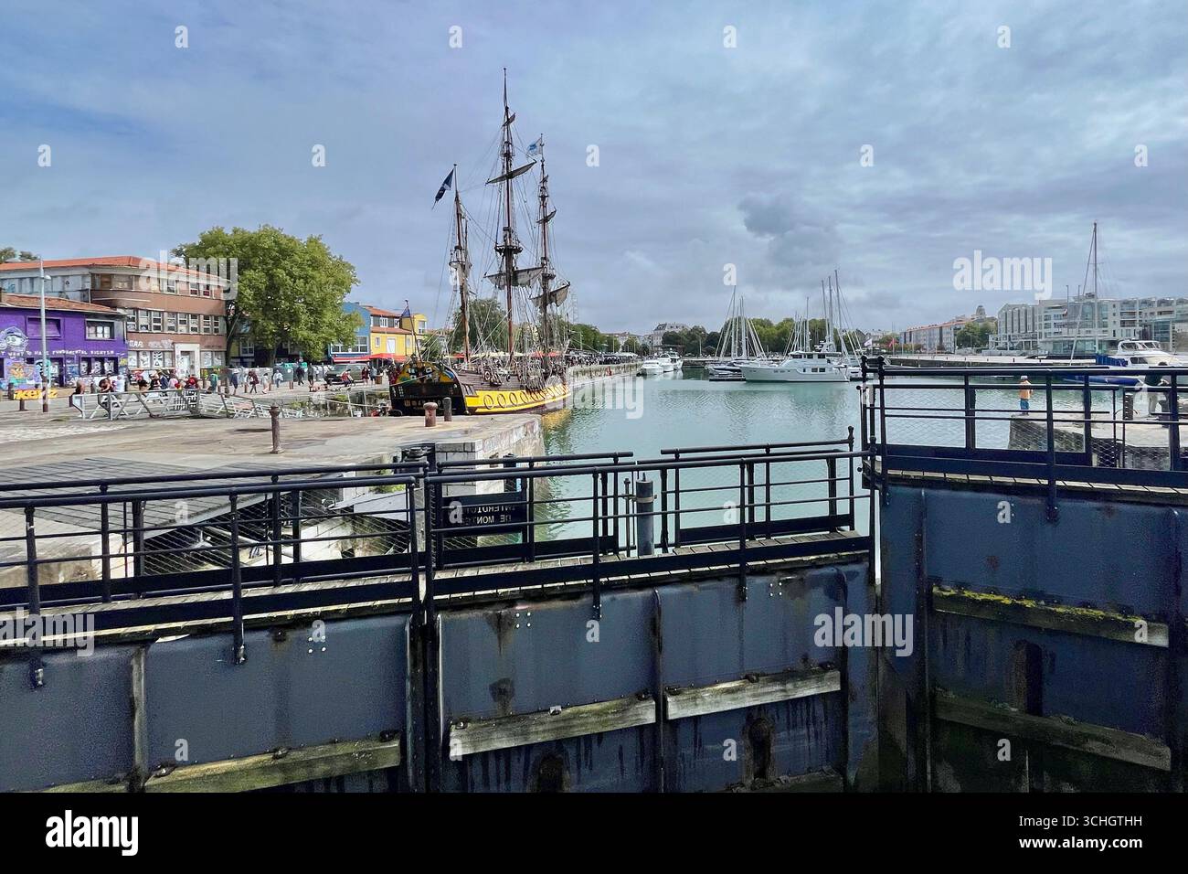 The French Atlantic coast, La Rochelle, its port, tower Saint Nicolas ...