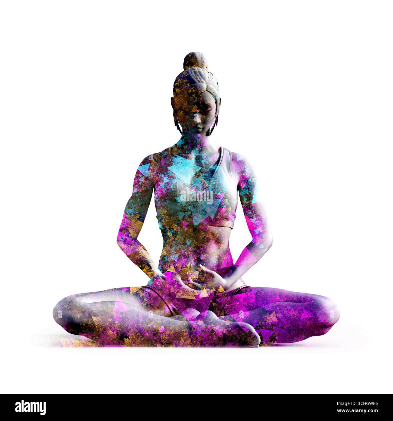 Body and Mind Meditation Background with Energy Aura Stock Photo - Alamy