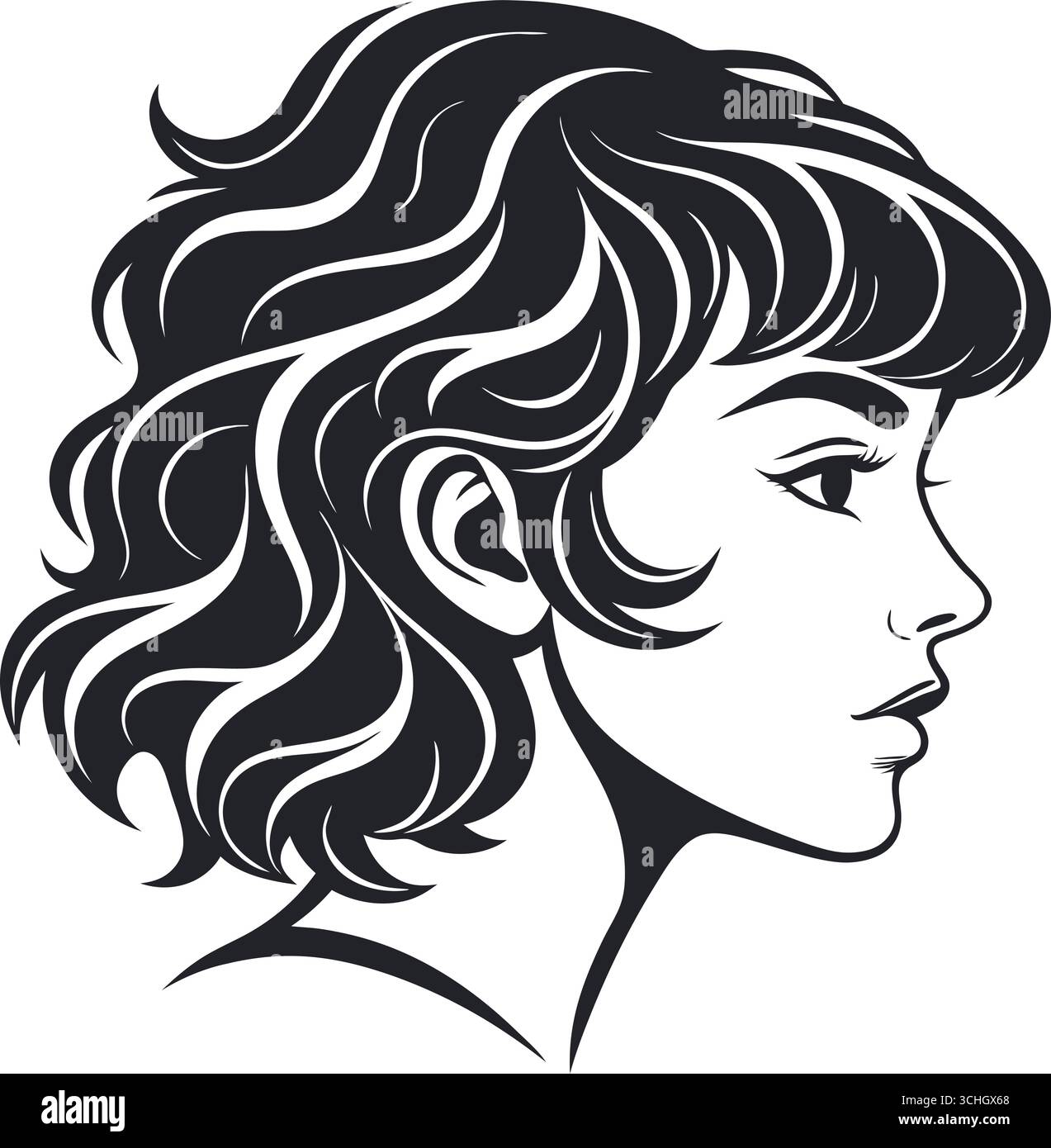Modern hair fashion Stock Vector Images - Alamy