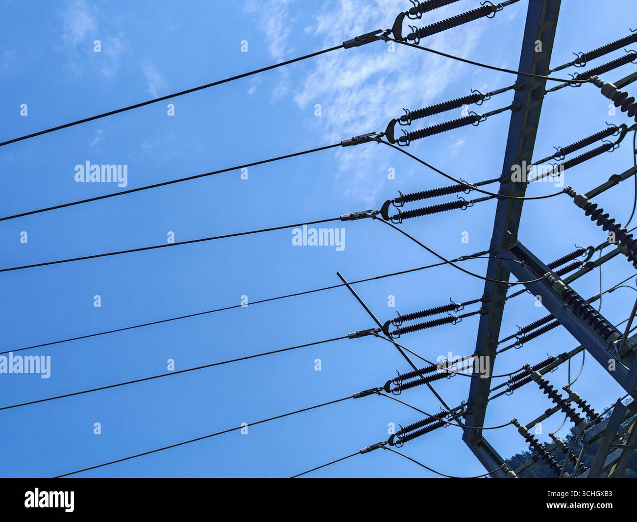 energy supply with a 380 kv power line and power pole energy supply ...