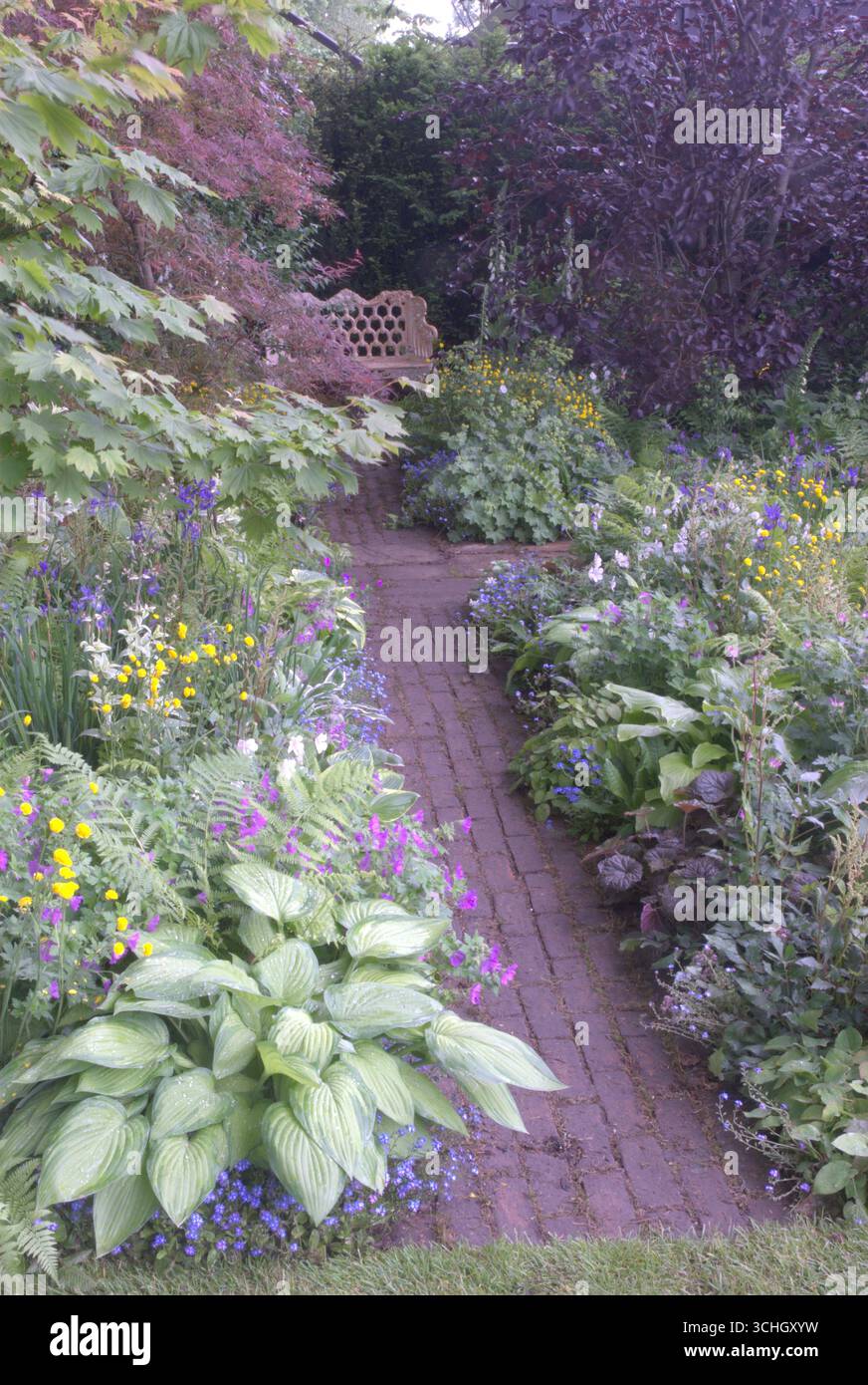 Visitors explore enchanting pathways lined with colorful flowers and ...