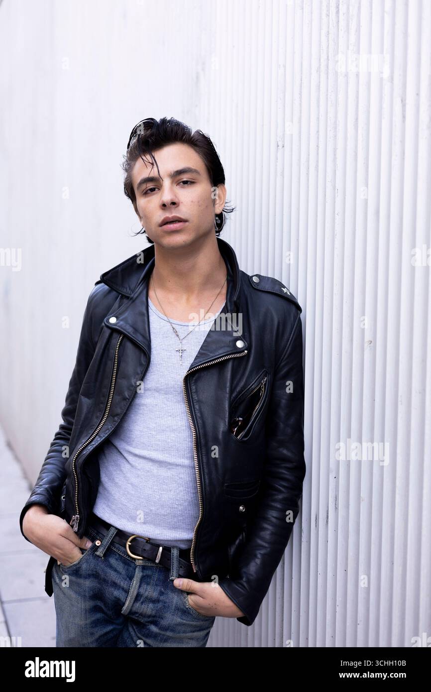 Mitch Martín Poses portrait session 'Romeria', at Mercado Barcelo on ...