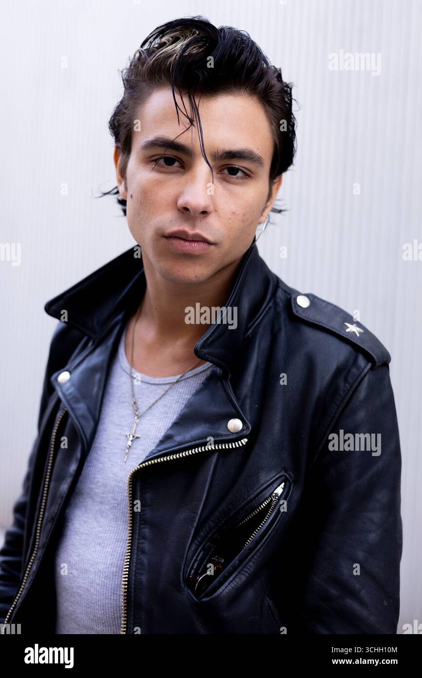 Mitch Martín Poses portrait session 'Romeria', at Mercado Barcelo on September 2, 2025 in Madrid ...