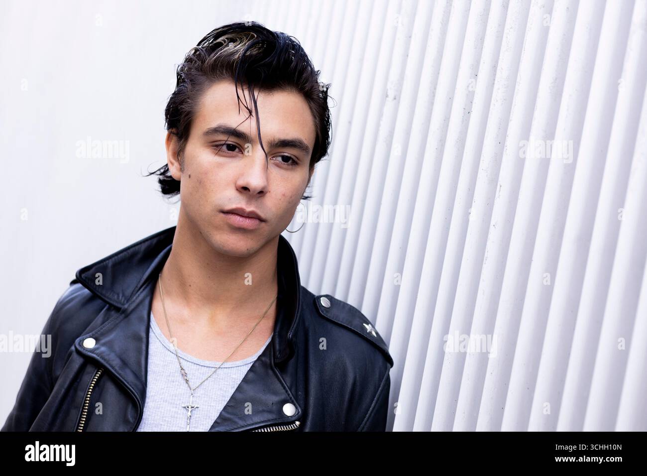 Mitch Martín Poses portrait session 'Romeria', at Mercado Barcelo on ...