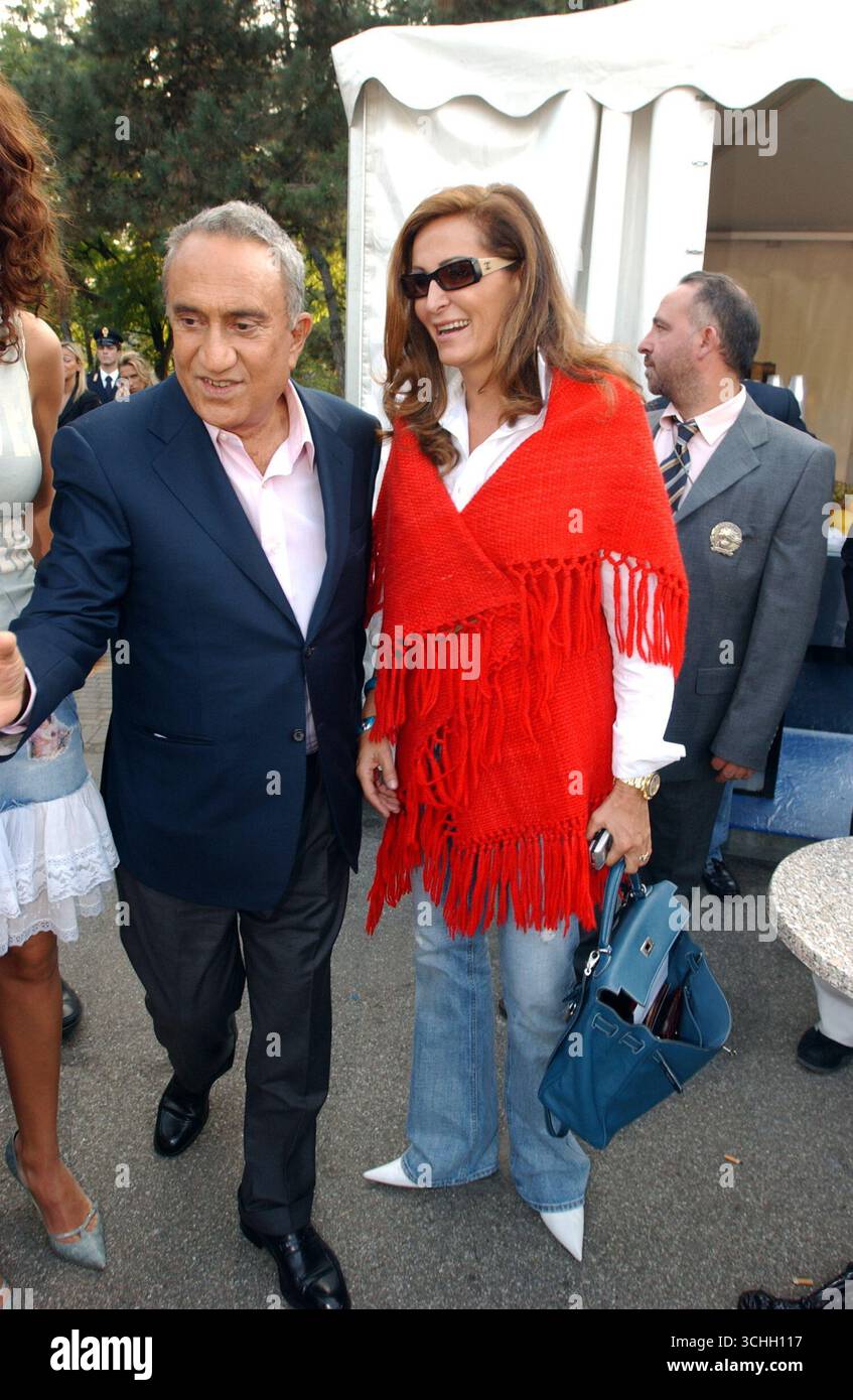 MILAN - TRICOLOR PARTY AT LIBERTY BUILDING EMILIO FEDE INTERVIEWS MAYOR ...