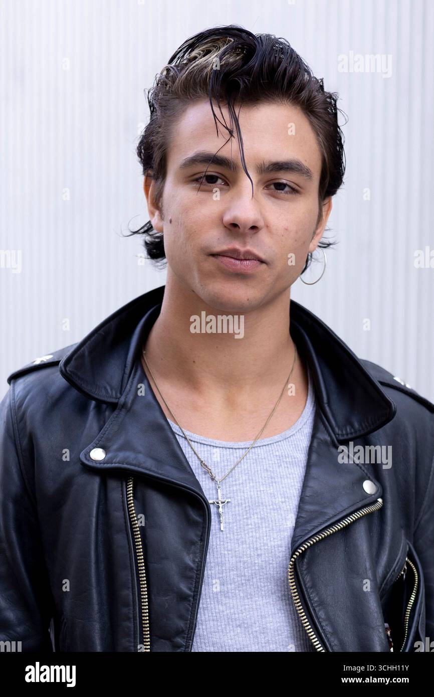 Mitch Martín Poses portrait session 'Romeria', at Mercado Barcelo on ...