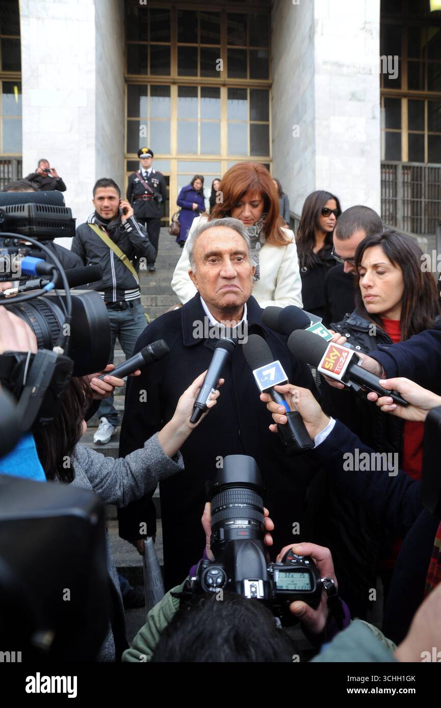 Milan - RUBY MORA FEDE MINETTI, EMILIO FEDE TRIAL Stock Photo - Alamy