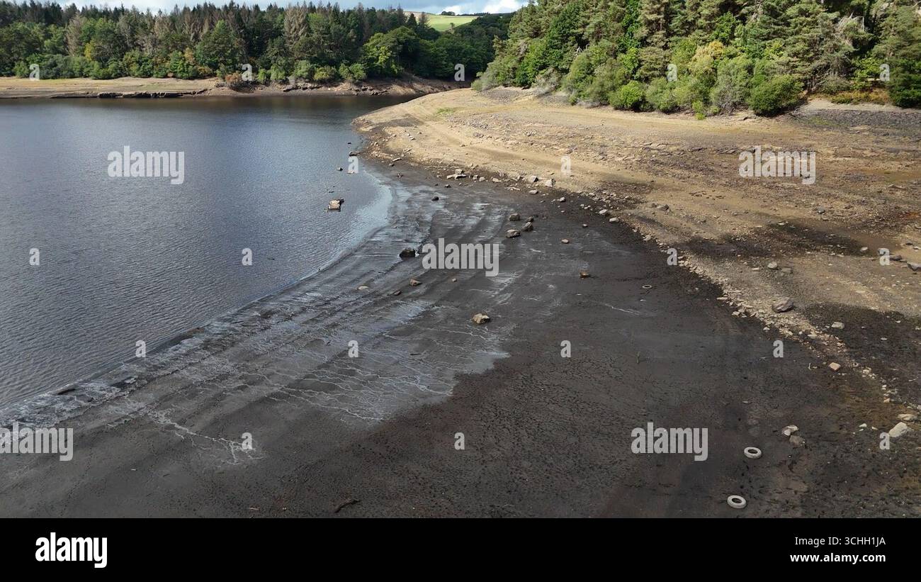 A general view of low water levels at Agden Reservoir, South Yorkshire ...