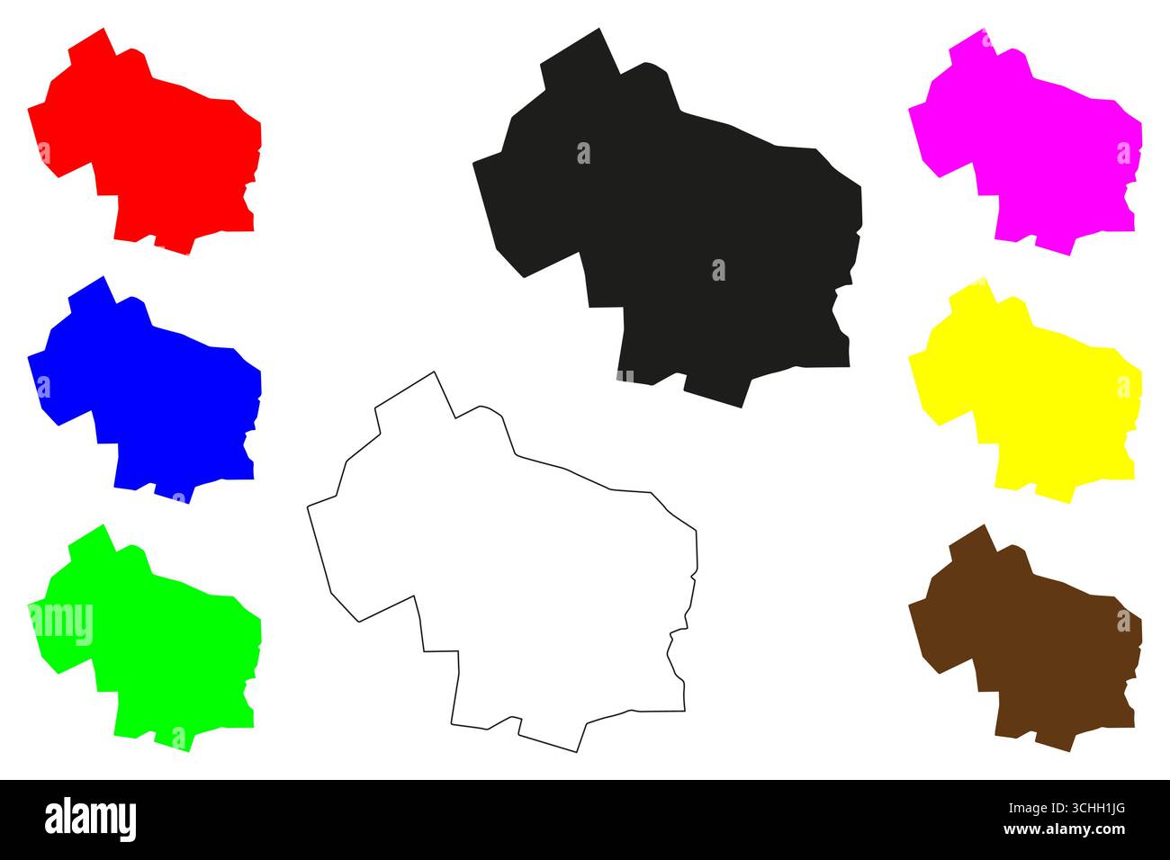 Sabha city (State of Libya) map vector illustration, scribble sketch ...