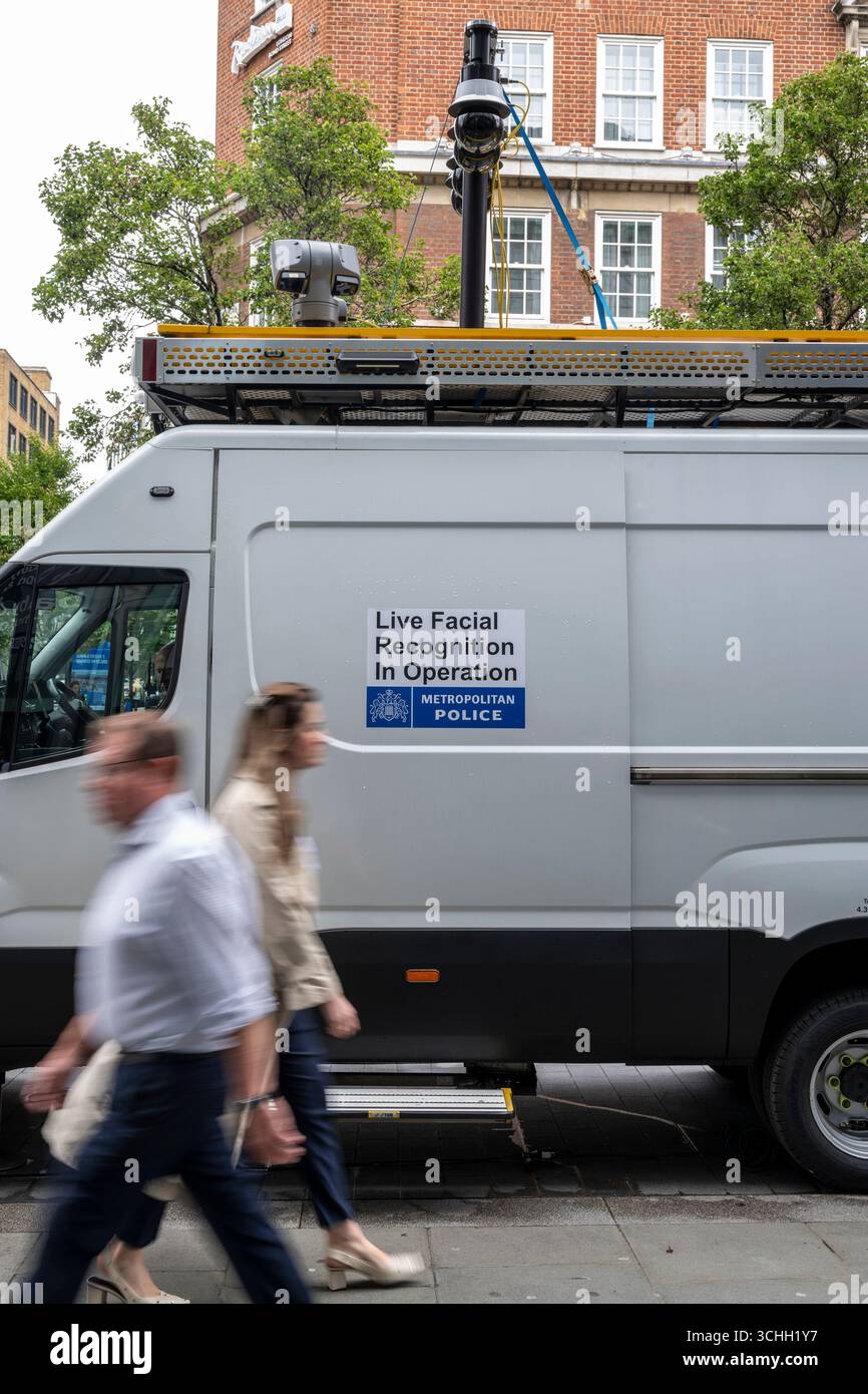 London, UK. 2 September 2025. People pass a Metropolitan Police Live ...