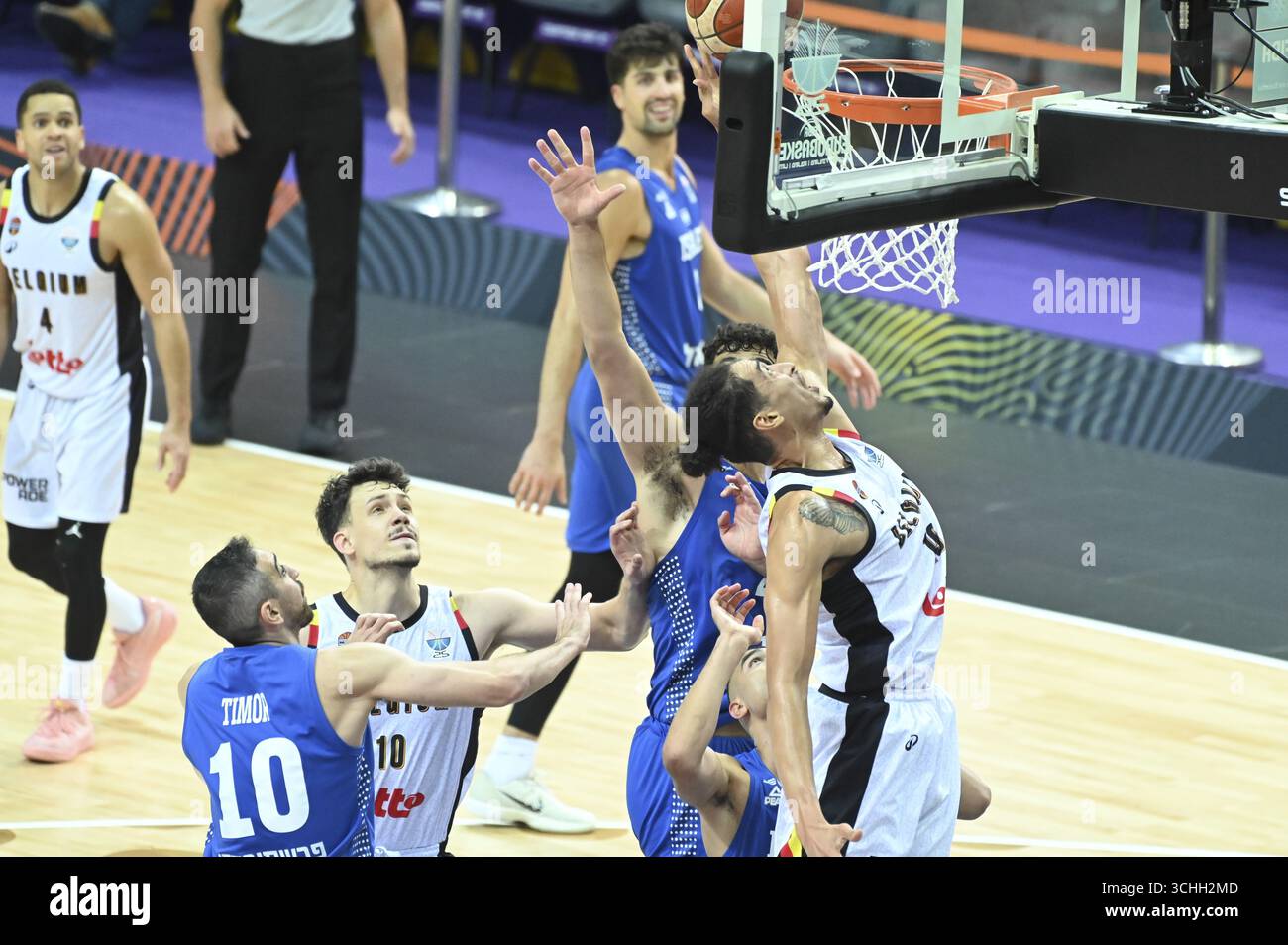 Bar Timor (ISR), Hans vanwijn (BEL) and Ismael Bako (BEL) during match ...