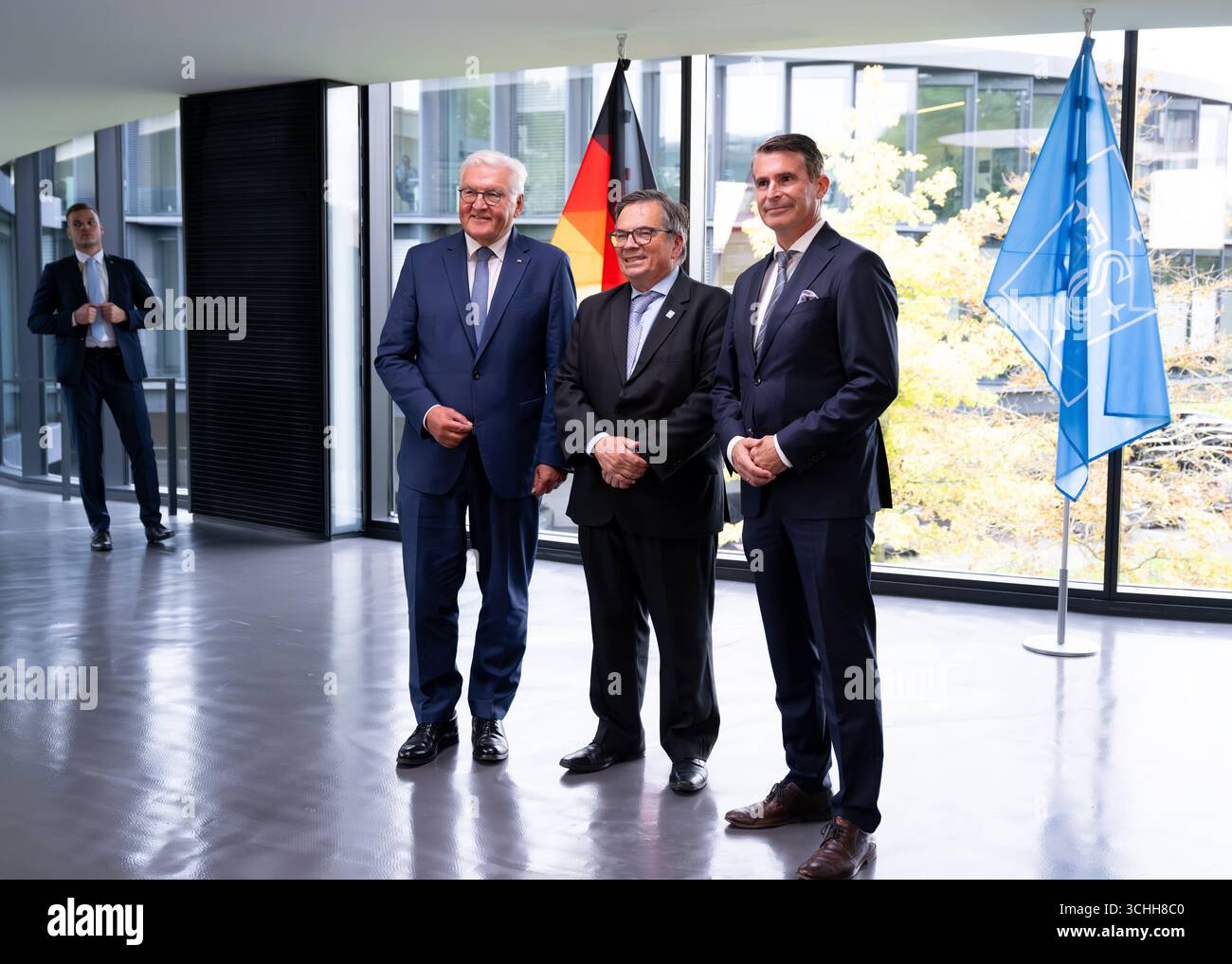 02 September 2025, Bavaria, Garching: German President Frank-Walter ...