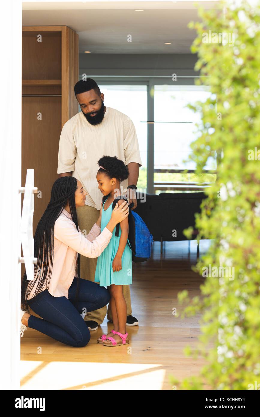 Caring father happy daughter preparing hi-res stock photography and ...