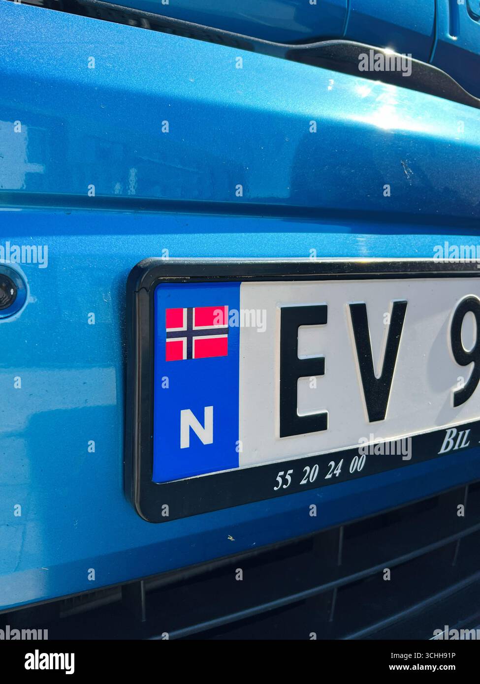 Gorodok, Ukraine - August 15, 2025: Norwegian license plate featured on ...