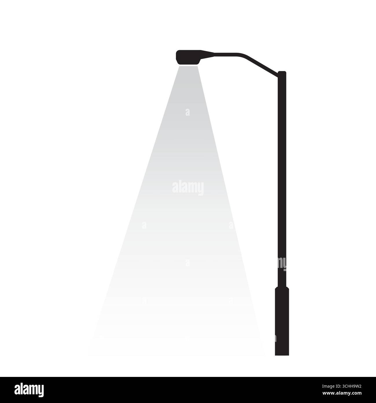 Street lamp Post with Spotlight Beam . Vector Illustration Isolated on ...