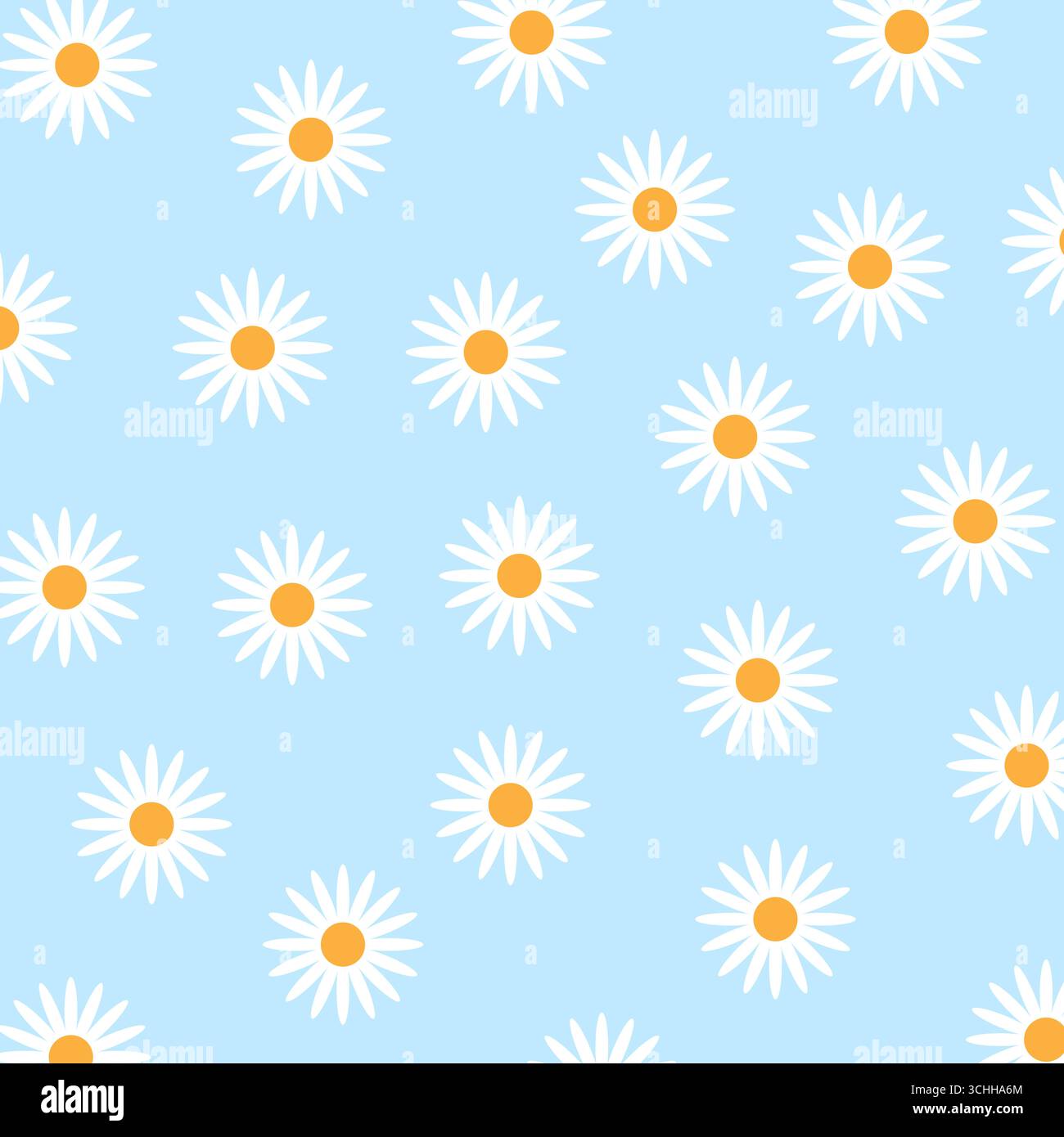 Daisy flower on Plain background. Summer background with Daisy. Vector ...