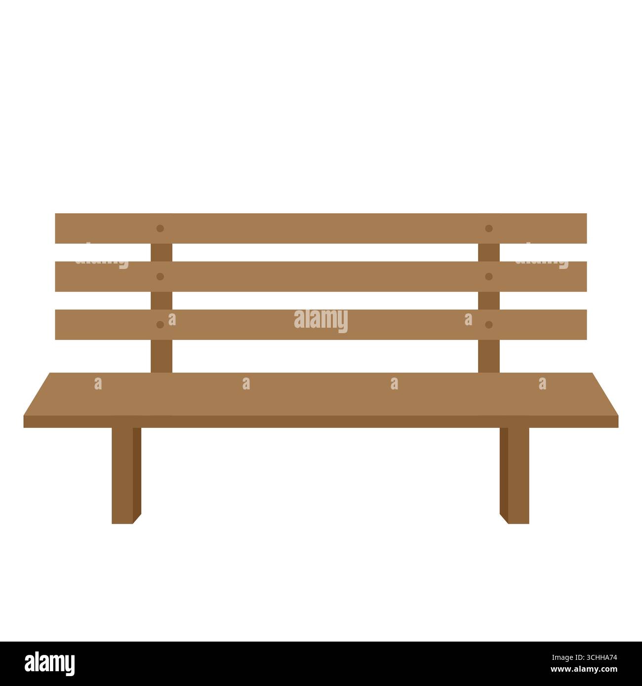 Wooden Bench. Park Bench. Vector Illustration Isolated on White ...