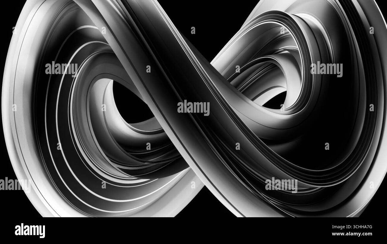 Vibrant abstract lines in dynamic Black and White Stock Photos & Images ...