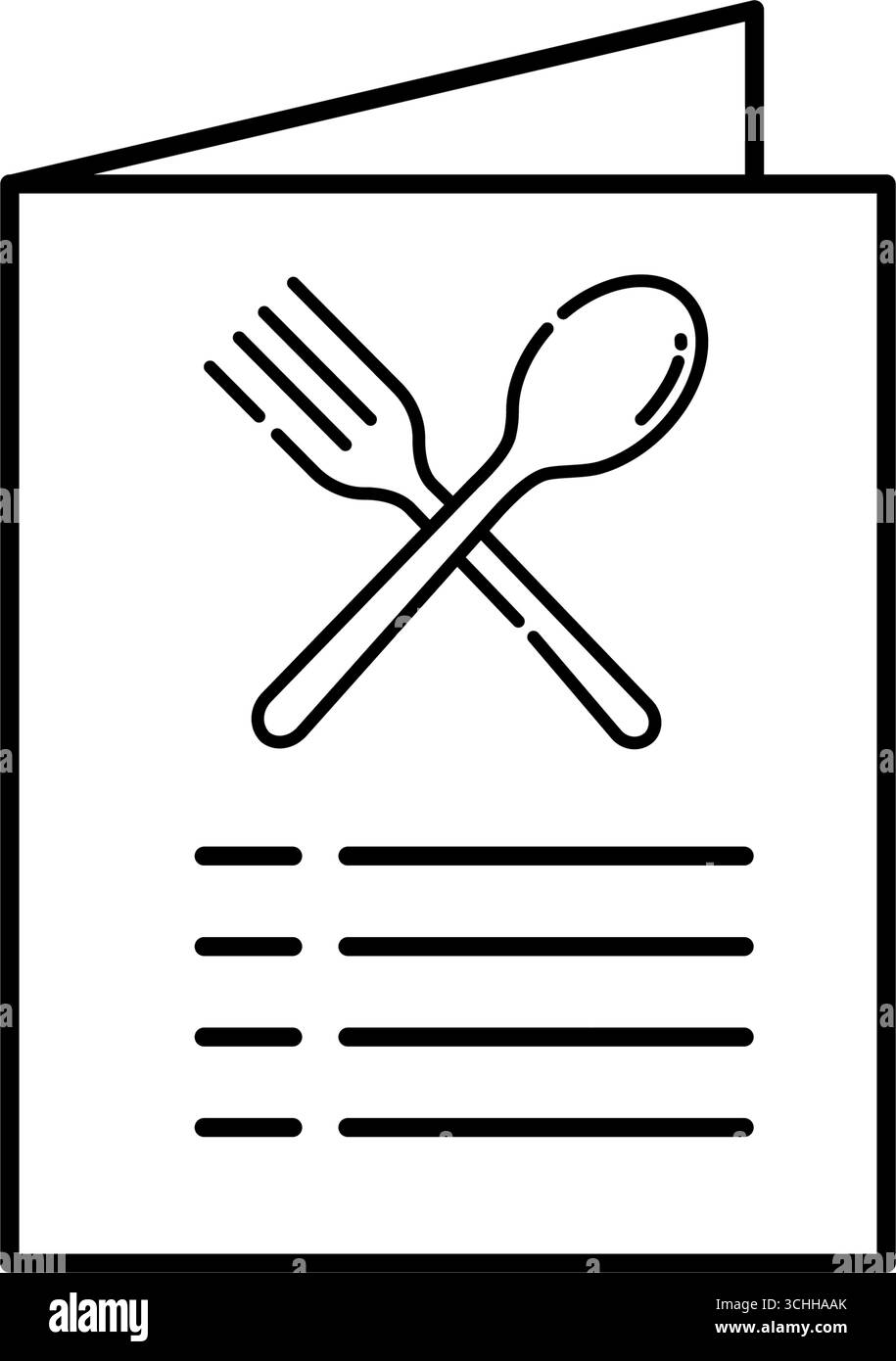 Food Menu Icon Vector Outline Style Isolated Design Stock Vector Image ...