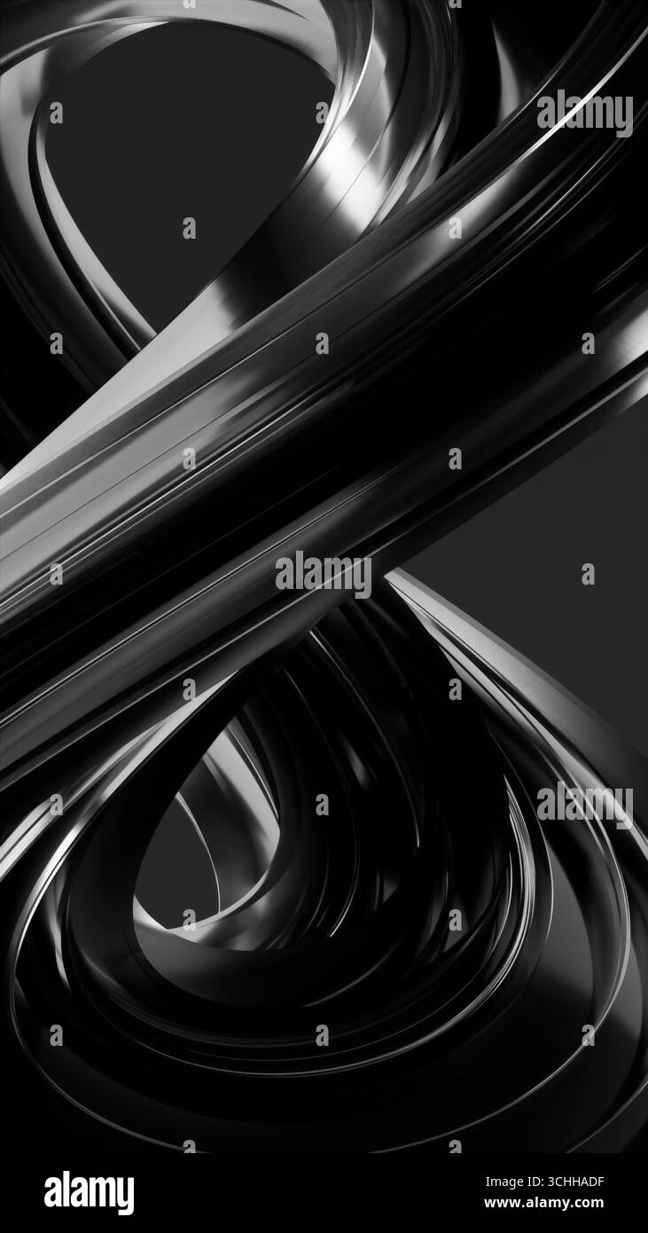 Minimalist abstract loop Black and White Stock Photos & Images - Alamy
