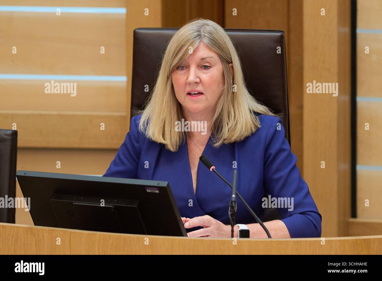 Edinburgh Scotland, UK 02 September 2025. Presiding Officer Alison ...