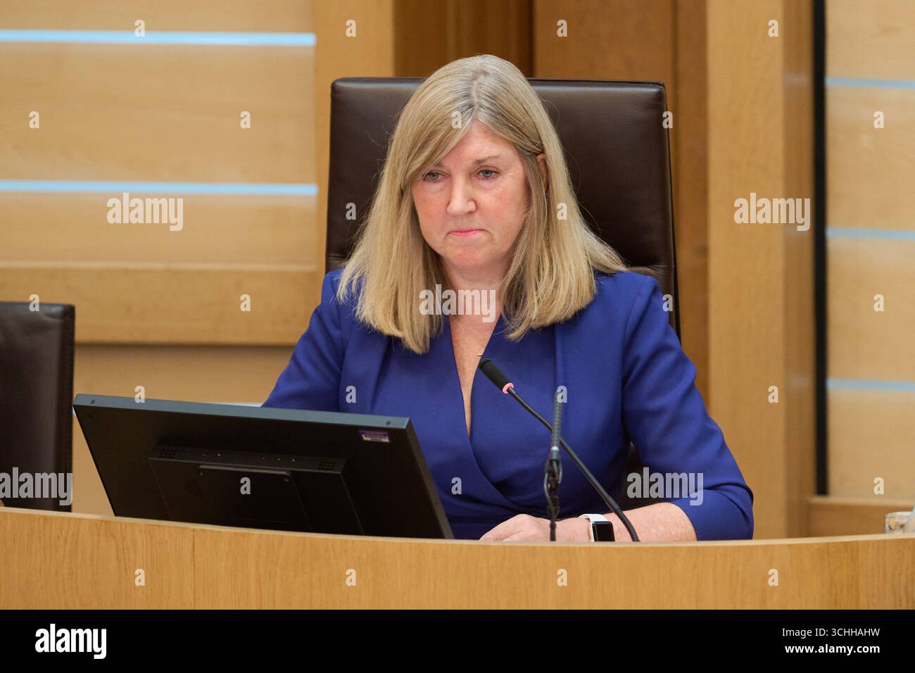 Edinburgh Scotland, UK 02 September 2025. Presiding Officer Alison ...