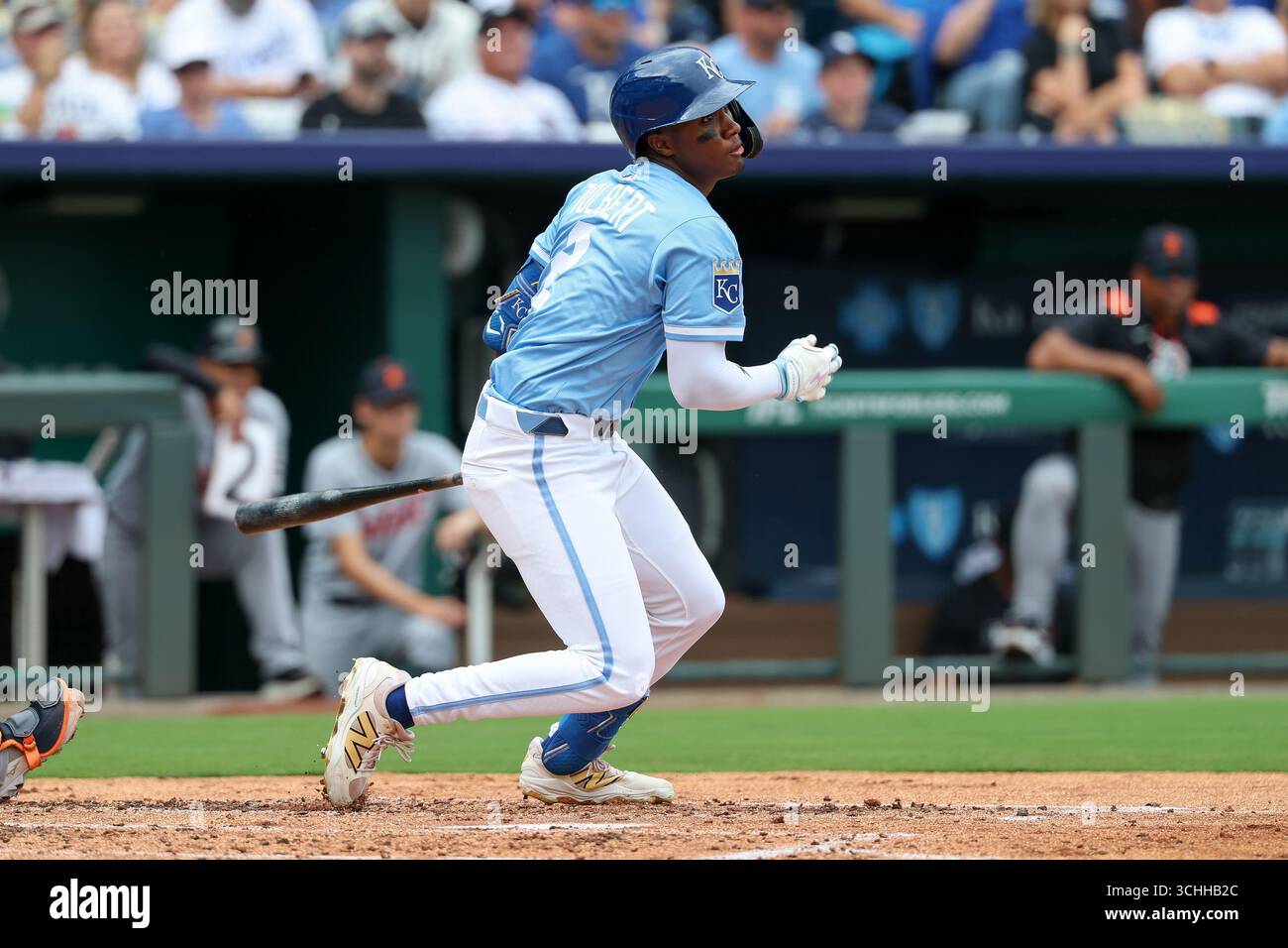 August 31, 2025: Kansas City Royals center fielder Tyler Tolbert (2 ...