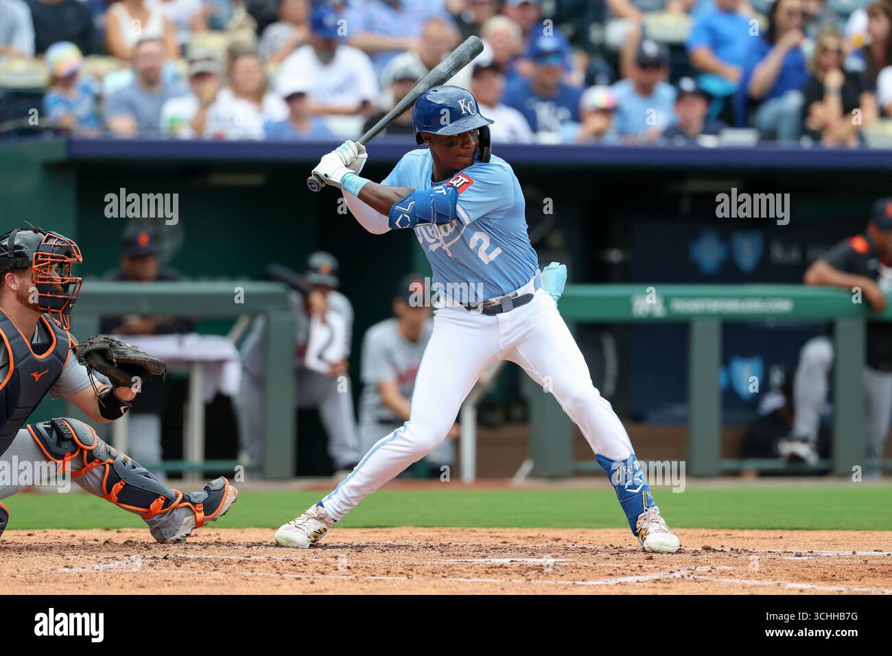 August 31, 2025: Kansas City Royals center fielder Tyler Tolbert (2 ...